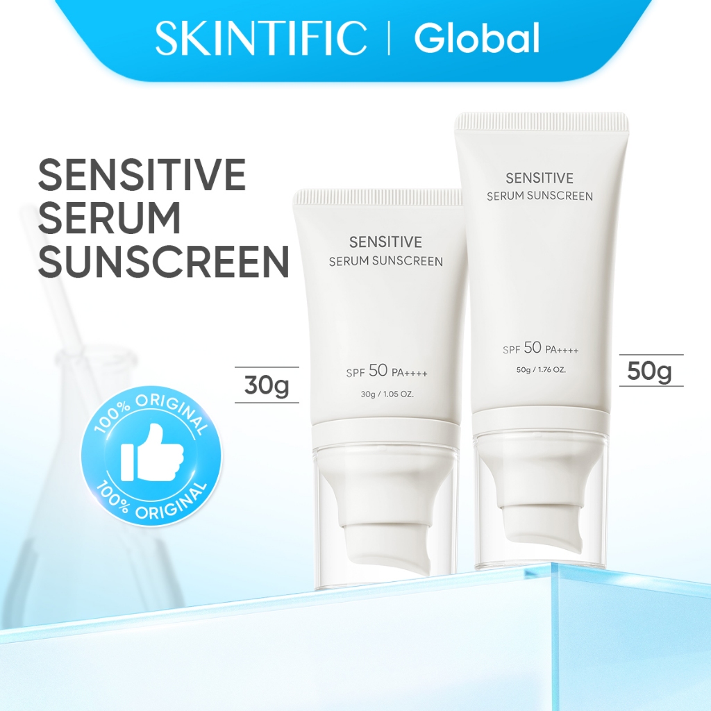 【SKINTIFIC】Sensitive Serum Sunscreen 50g SPF50 PA Anti UV Oily and Acne ...