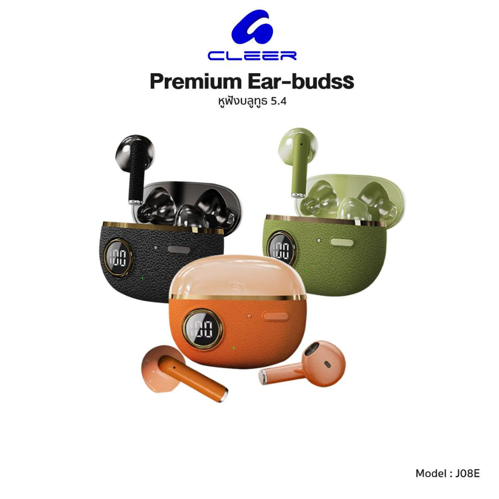 หูฟังบลูทูธ TWS J08 หูฟังไร้สาย สเตอริโอ พร้อมไมค์ ตัดเสียงรบกวน หูฟัง wireless bluetooth 5.4 ...