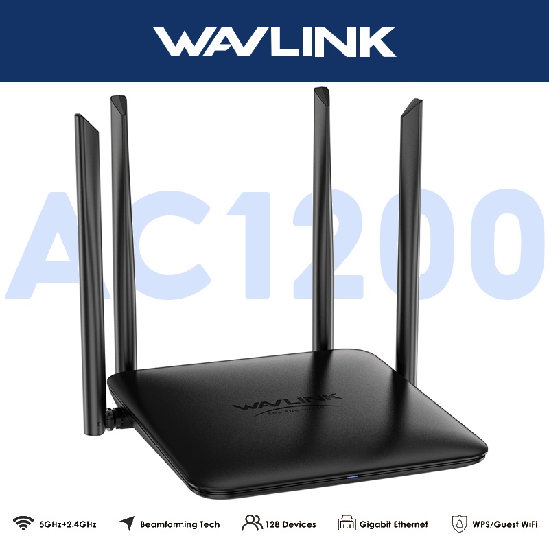 WAVLINK AC1200 เราเตอร์ไร้สาย Dual Band พร้อมพอร์ต WAN/LAN Gigabit 10 ...