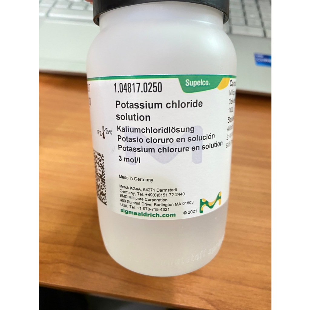 KCL Solution 3Mol/L น้ำยารักษาหัววัด 250ML (Merck) มีใบเซอร์ให้ ...