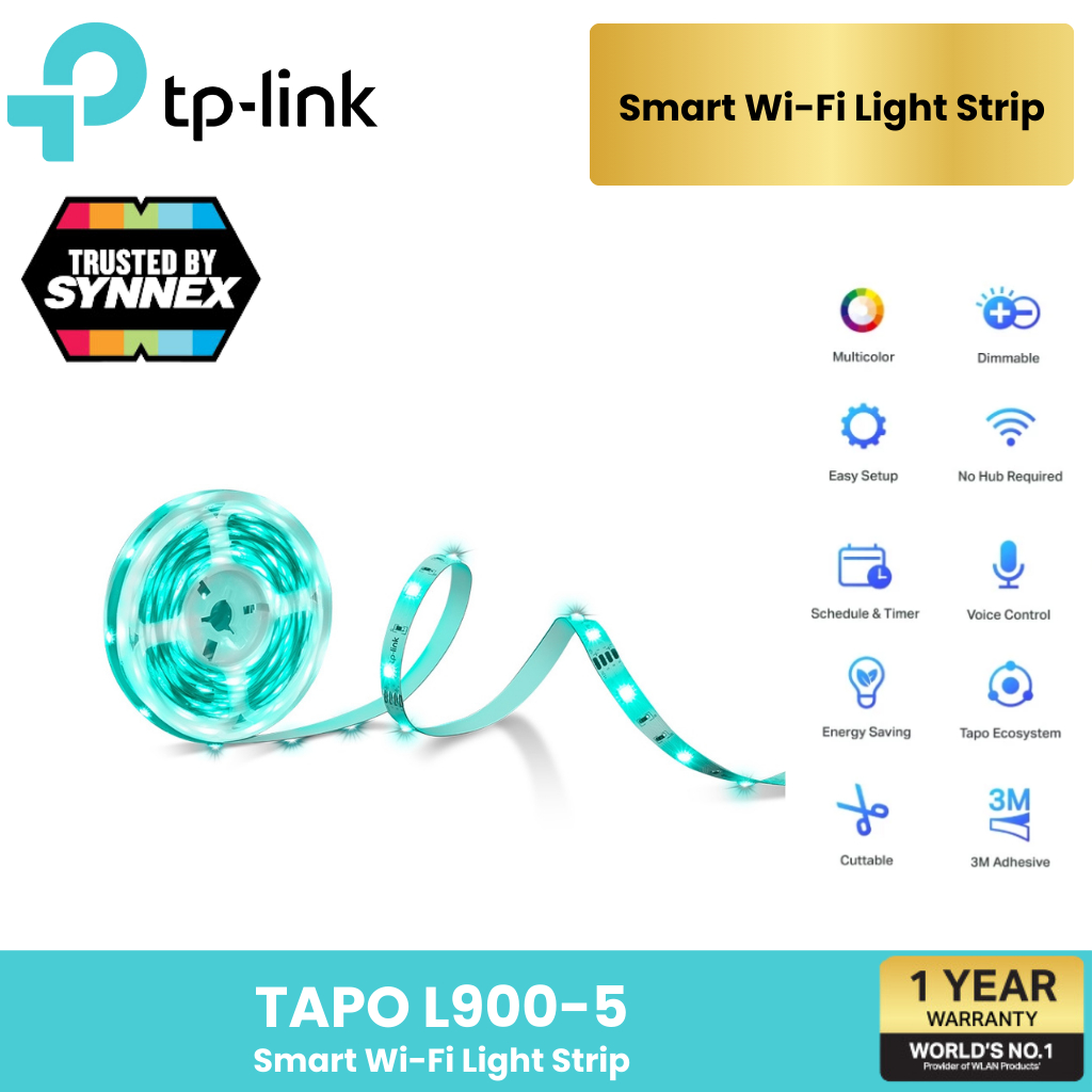 TP-Link Tapo L900-5 Smart Wi-Fi Light Strip ไฟเส้นเปลี่ยนสีอัจฉริยะ 5 ...
