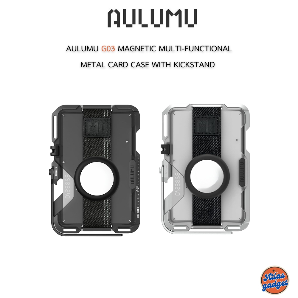 Aulumu G03 Magnetic Multi-Functional Metal Card Case Kickstand - Magnetic Wallet สารพัดประโยชน์ ...