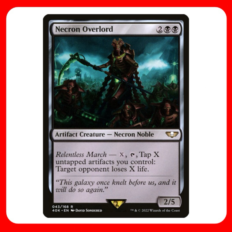 [MTG] Necron Overlord [40K] [BLACK] [RARE] [NORMAL] [ENG] (การ์ดเมจิค ...