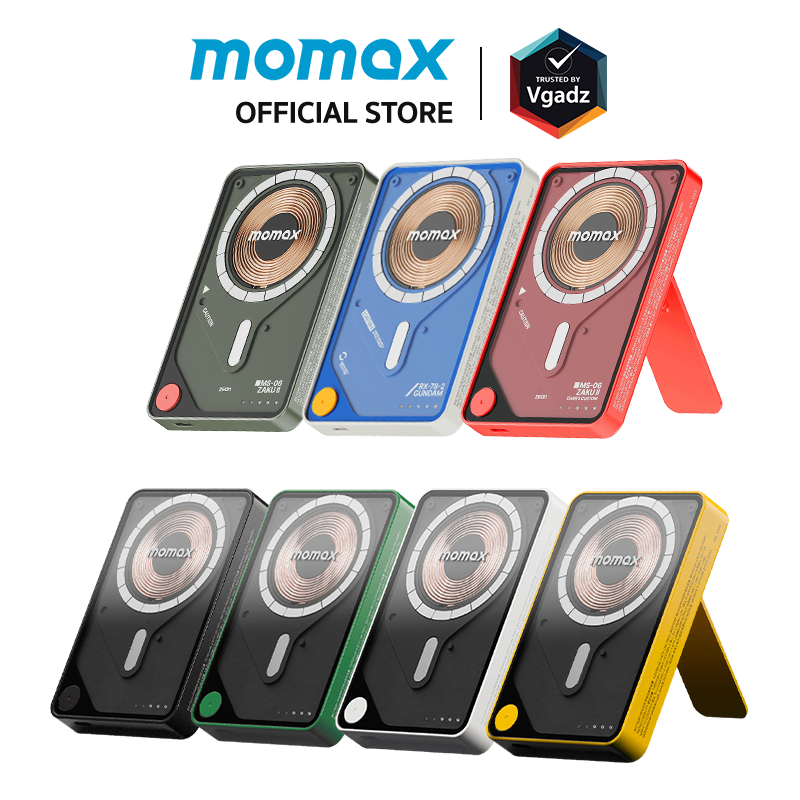 Momax - พาวเวอร์แบงค์ไร้สาย+พร้อมสายUSB-C รุ่น 1-Power X Pro with Stand ...