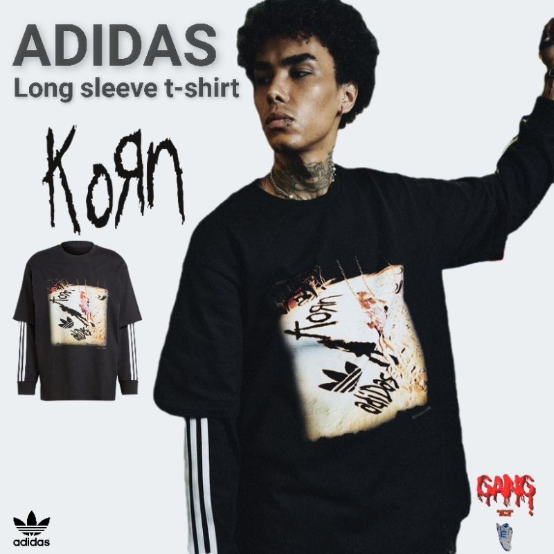 เสื้อยืดแขนยาว ADIDAS X KORN Original ของแท้แน่นอน 100% ( สินค้าพร้อม ...