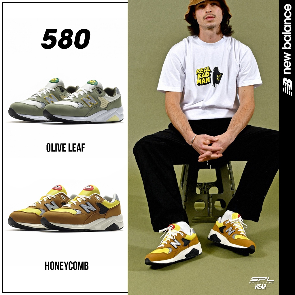 New Balance Collection นิวบาลานซ์ รองเท้าผ้าใบ รองเท้าลำลอง M 580 Real ...