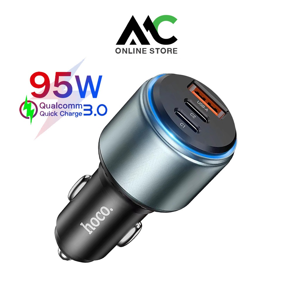 Hoco NZ9 ที่ชาร์จในรถ 95W ฟาสชาร์จ PD3.0 65W + QC3.0 30W ใช้งานได้ทั้ง ...