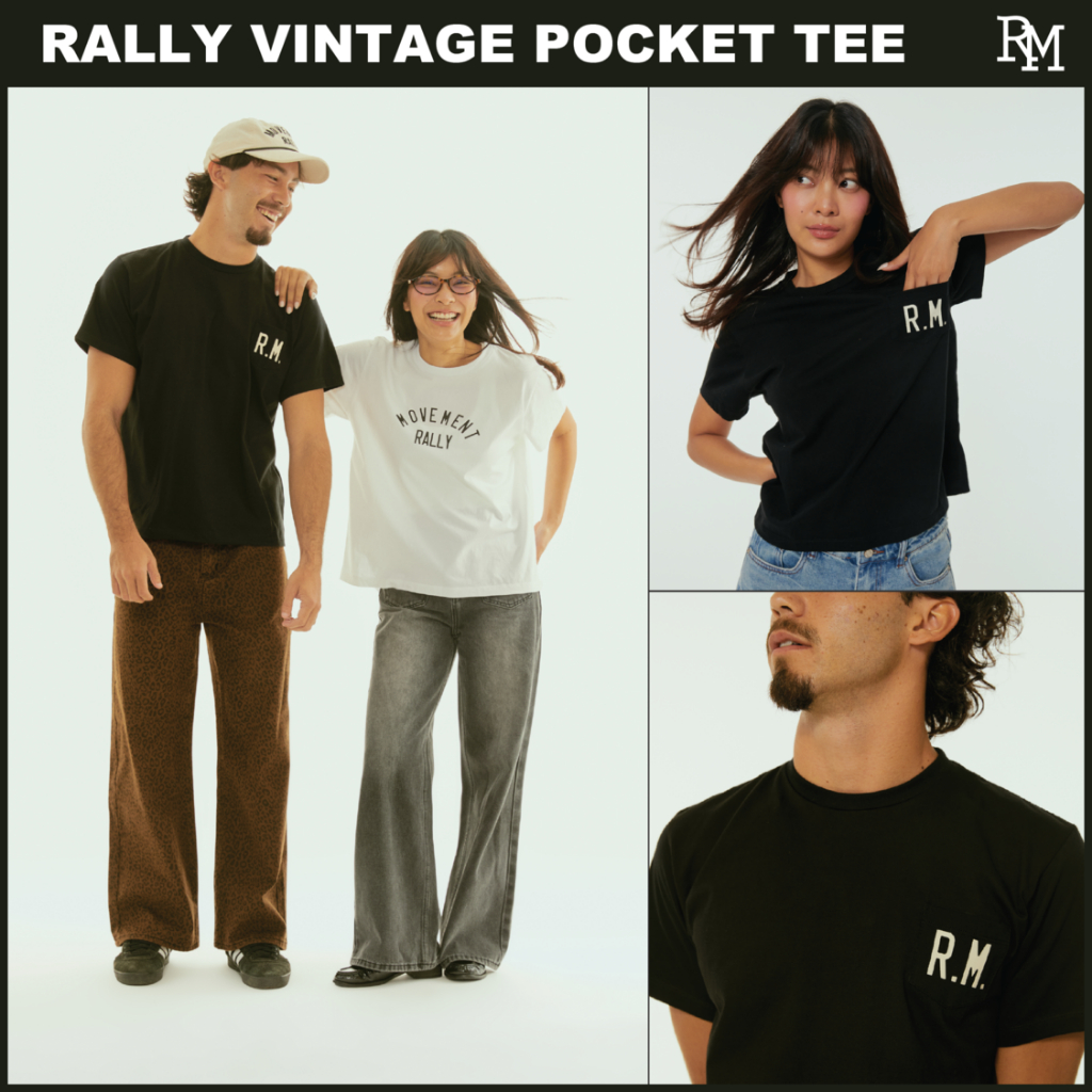 Rally Vintage Pocket Tee - เสื้อยืดโลโก้ทรงวินเทจพร้อมกระเป๋า | Shopee ...