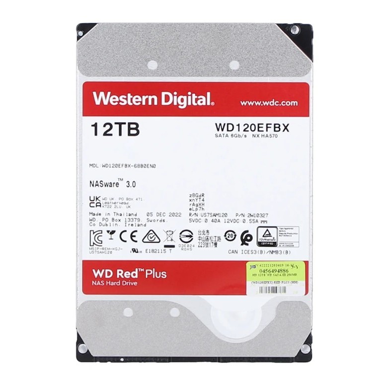 WD RED PLUS 7200RPM SATA3 12TB 3.5 INCH HDD | Shopee Thailand