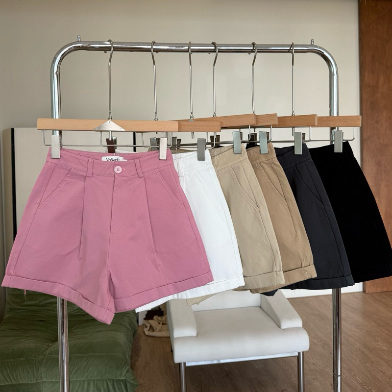 Minnie Short Pants(B03)กางเกงขาสั้นขาพับ👀🧸#แถมเข็มขัดฟรี | Shopee Thailand