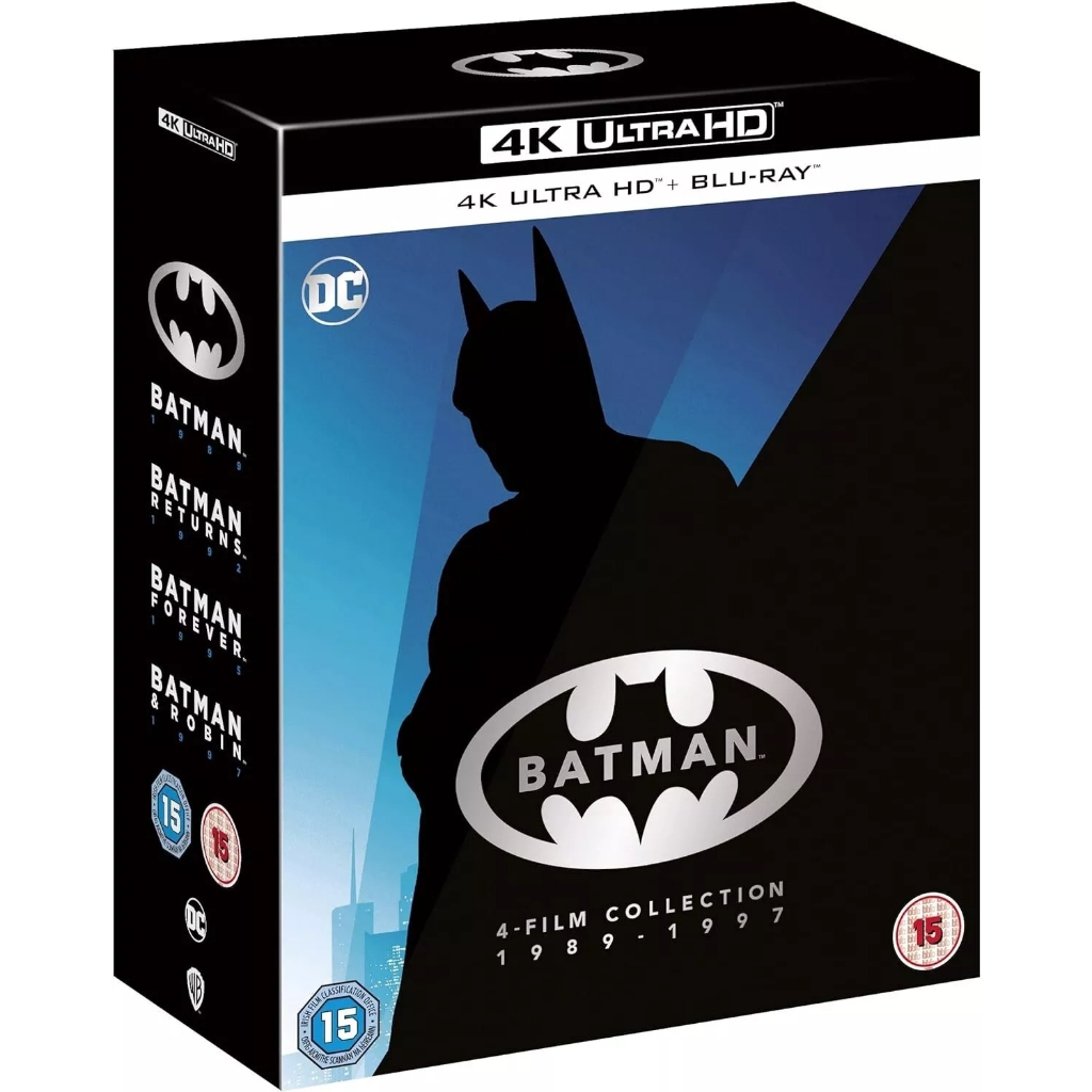 BATMAN 4 Film Collection 1989-1997 (BoxSet 8-Disc) [4K Ultra HD + Blu ...