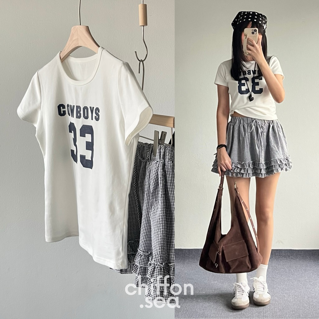 Chiffon.sea | Ningning baby tee เสื้อยืดสีขาว | Shopee Thailand