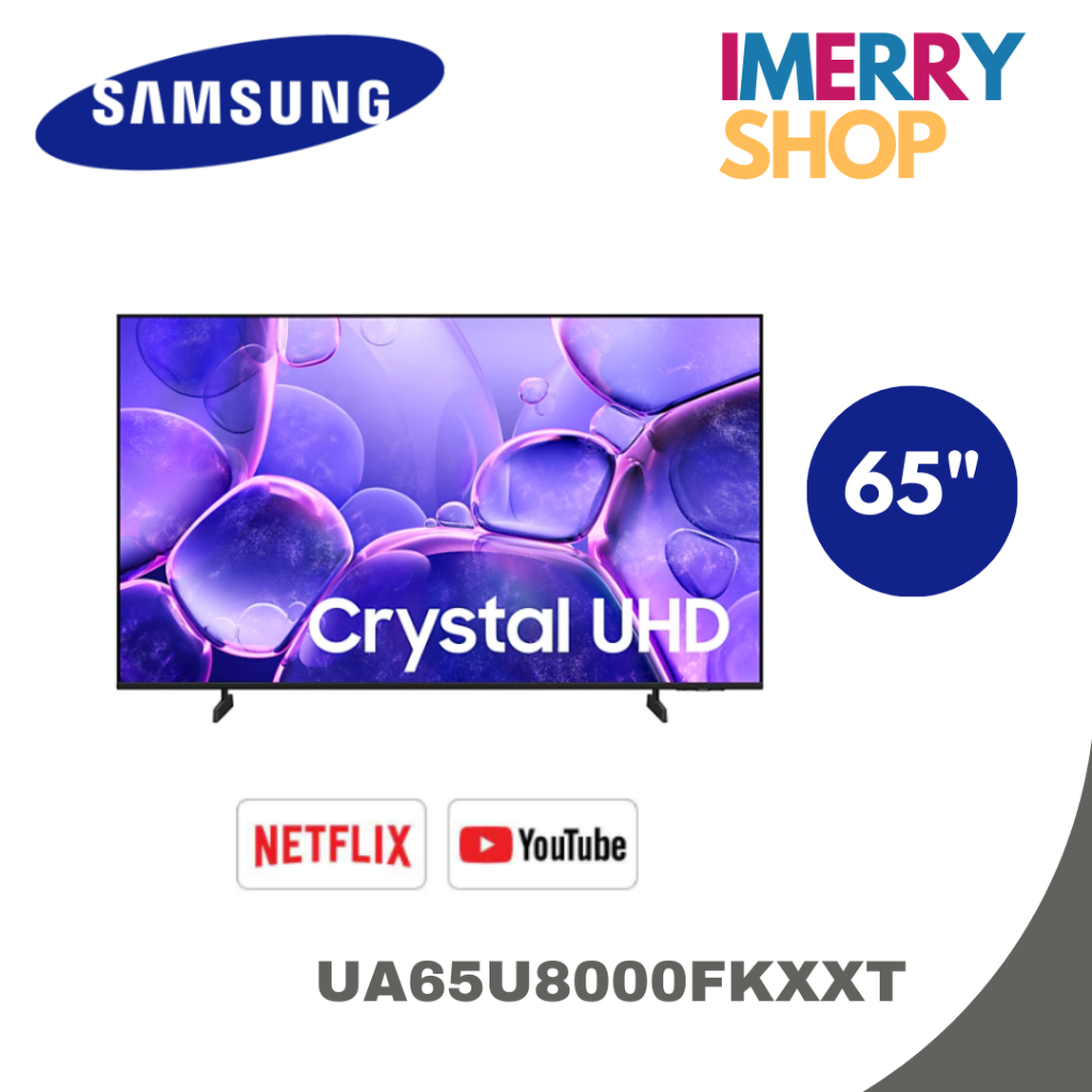 Samsung 65" Crystal UHD U8000F 4K Smart TV (2025) UA65U8000FKXXT ...