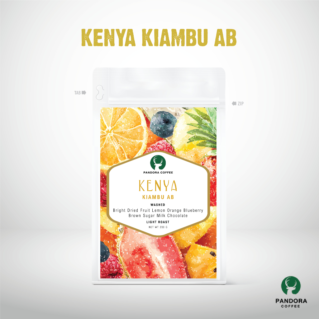 Pandora Coffee เมล็ดกาแฟ KENYA KIAMBU AB WASHED คั่วอ่อน Light Roast ...