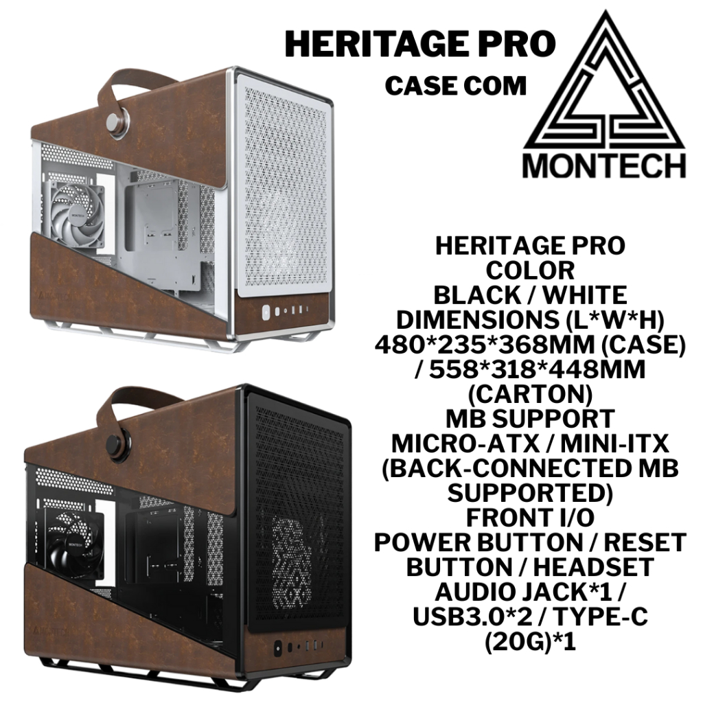 CASE MONTECH HERITAGE PRO BLACK | Shopee Thailand