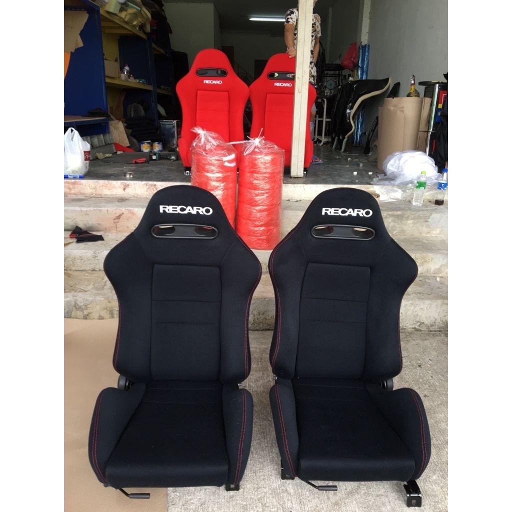 เบาะRECARO SR4ดำกำมะหยี่ งานไทยพร้อมรางสไลด์ | Shopee Thailand