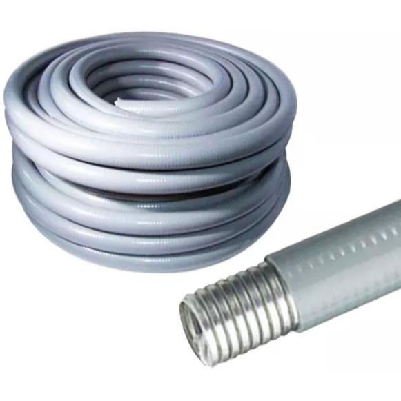 ท่อเฟล็กซ์ ท่ออ่อนกันน้ำร้อยสายไฟสีเทา หนา ขนาด 1/2" - 4" (Flexible ...