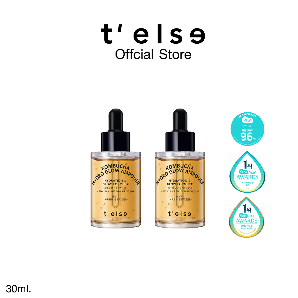 T'else Kombucha Hydro Glow Ampoule 30 ml x2 | Shopee Thailand