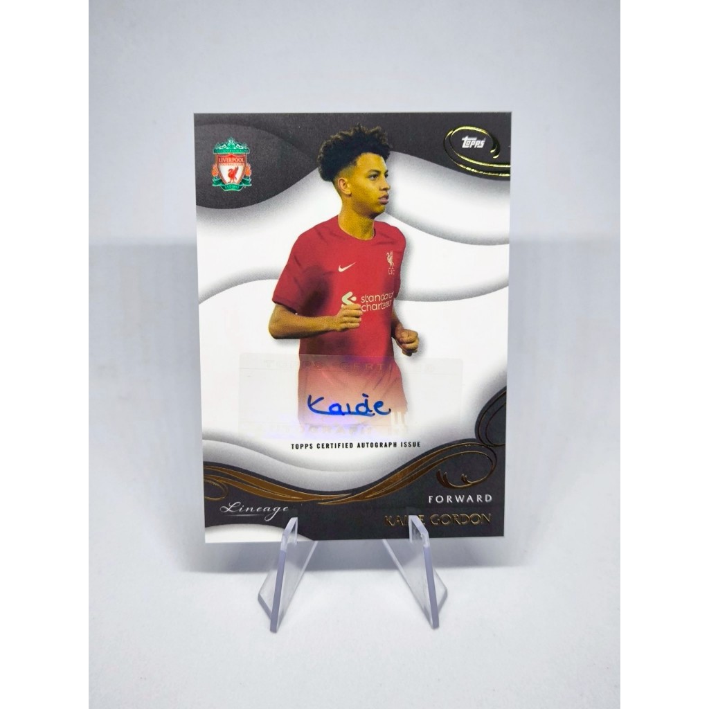 การ์ดลายเซ็น Topps Liverpool Lineage Kaide Gordon Auto Autograph ...