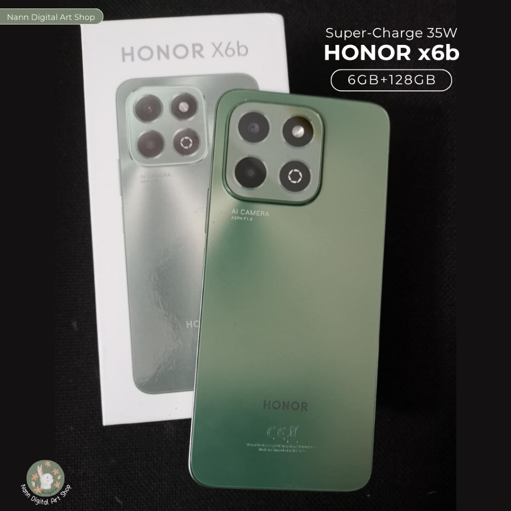 HONOR X6b (12(6+6)+128GB) สีเขียว Forest Green หน้าจอ 6.56" Super ...