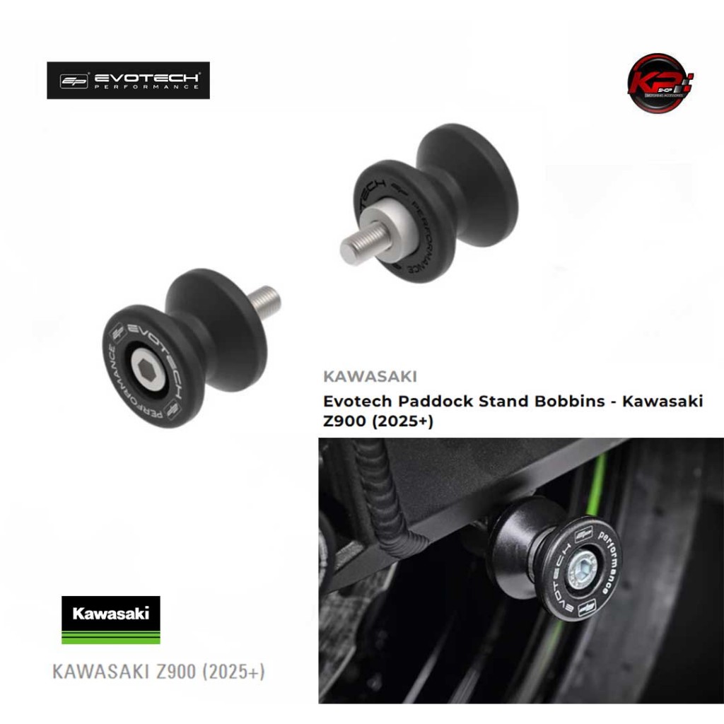 สปูน Evotech Paddock Stand Bobbins - Kawasaki Z900 (2025+) | Shopee ...