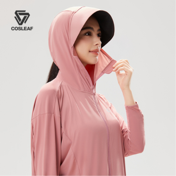Cosleaf เสื้อกันยูวีทรงโอเวอร์ไซซ์ UPF50+ มีหมวกปิดหน้าได้ ใส่ได้ทั้ง ...