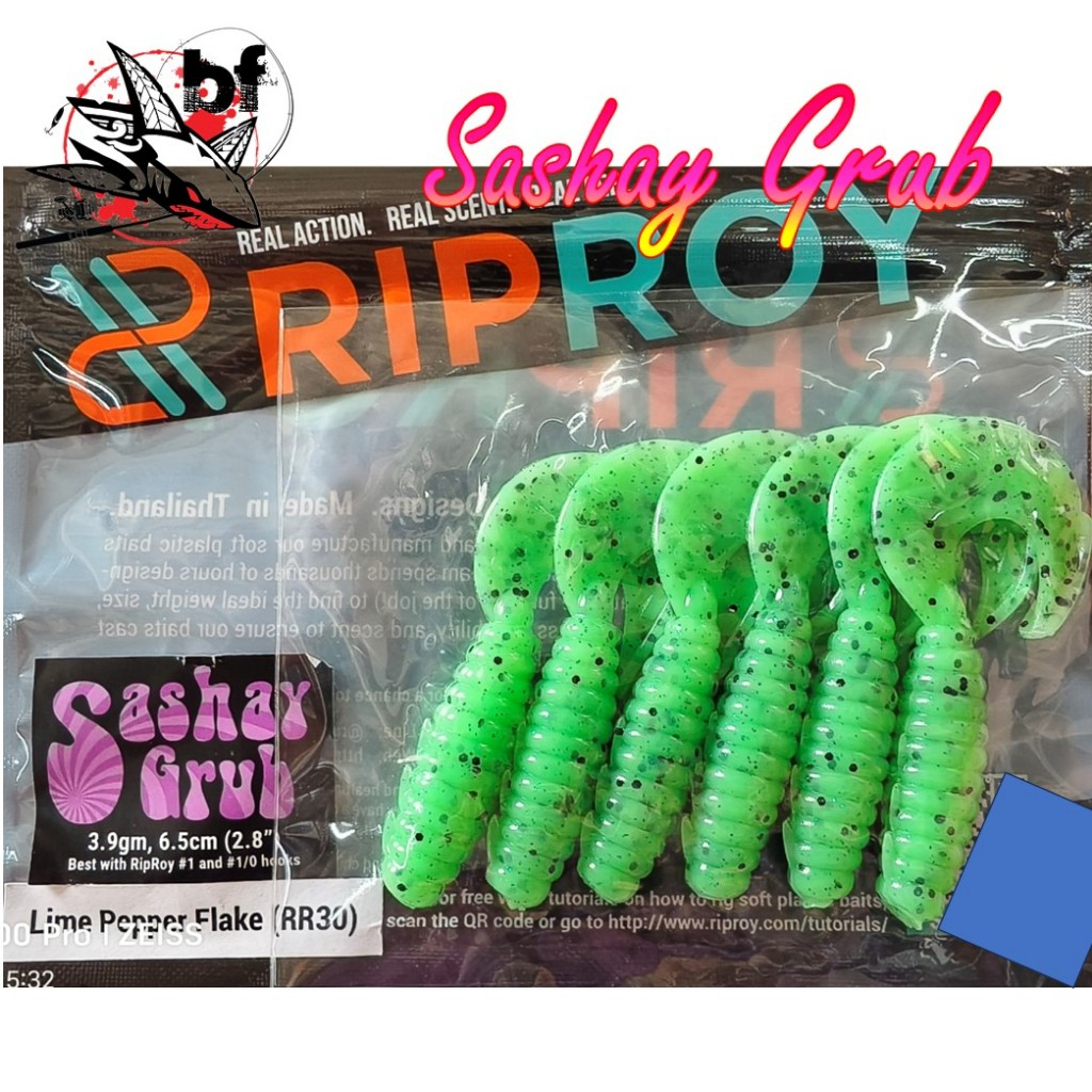 เหยื่อยาง Riproy รุ่น Sashay Grub ขนาด 6.5 cm. (2.8นิ้ว) 3.9 g. 1ซอง มี ...
