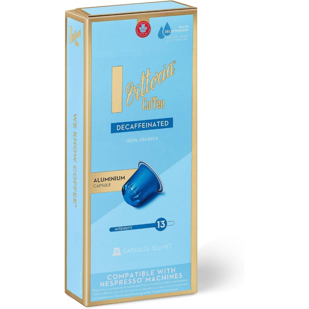 Vittoria Decaffeinated Coffee Capsules 10 pack/กาแฟวิททอเรีย ปราศจาก ...