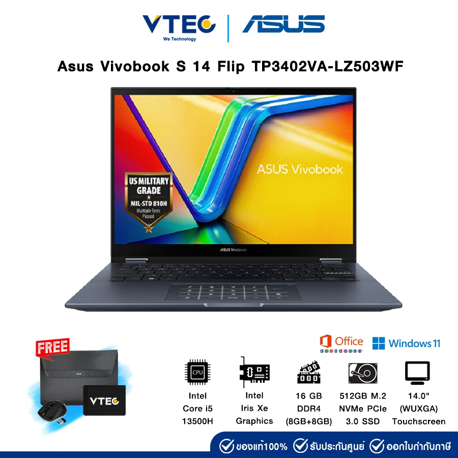 ASUS Vivobook S 14 FLIP TP3402VA-LZ503WF | Intel i5-13500H | 16GB ...