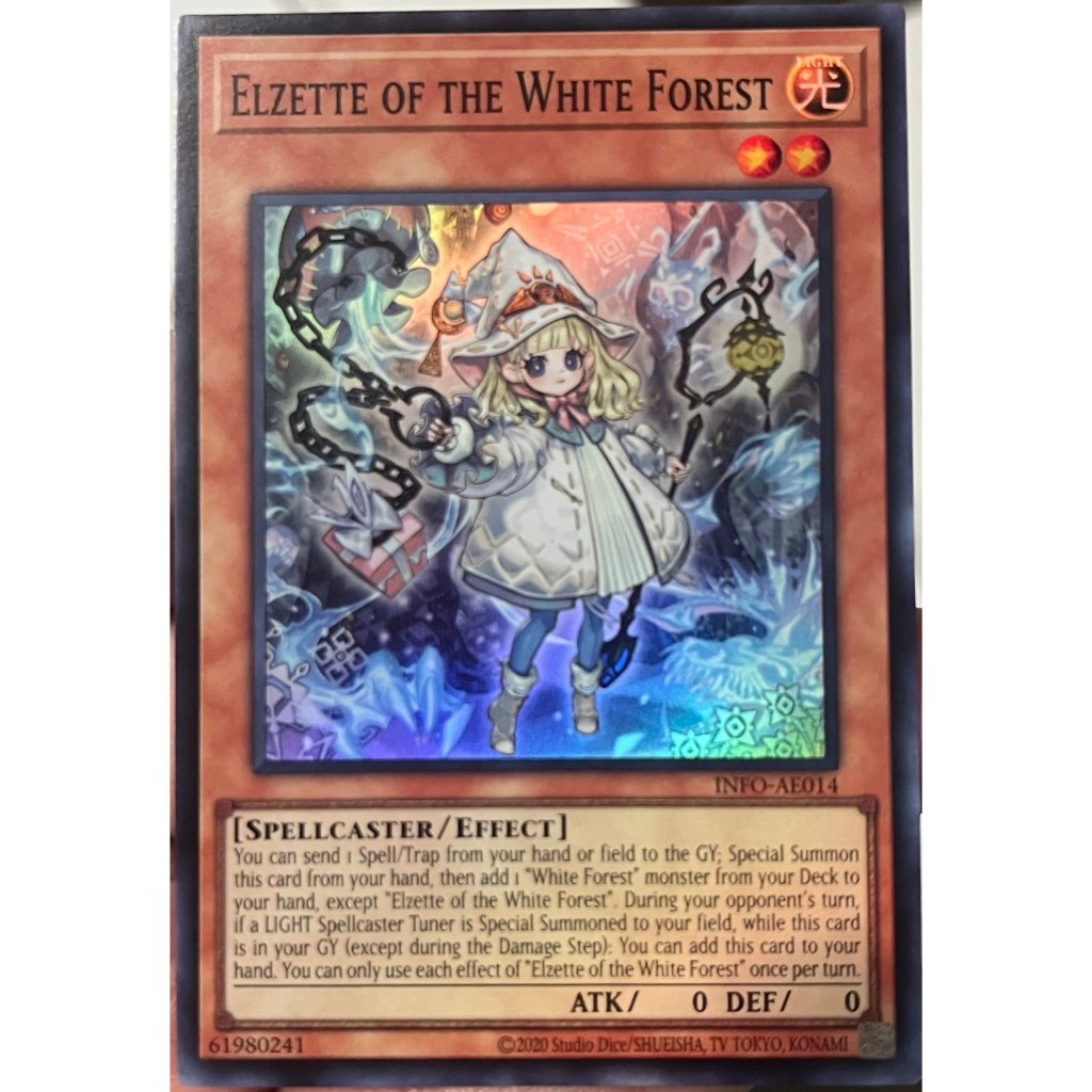 Yugioh Asia-Eng [INFO-AE014] Elzette of the White Forest (Super Rare) การ์ดยูกิแท้ถูกลิขสิทธิ์ ...