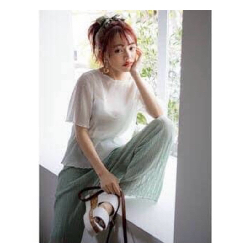 GRL x M crop ผ้าคอตตอนบางตัวสั้น ซีทรู สวย อก 40 ยาว 19 ป้ายห้อย Code: 3448(9) | Shopee Thailand