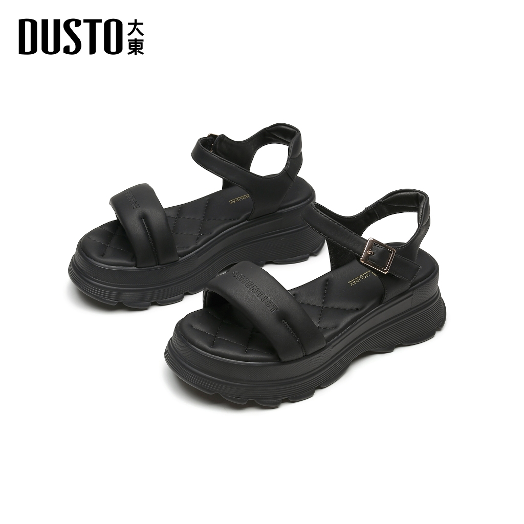 DUSTO รองเท้ารัดส้น ฤดูกาล2025 เสริมส้น6 cm รุ่นพิเศษทันสมัยใหม่พื้น ...