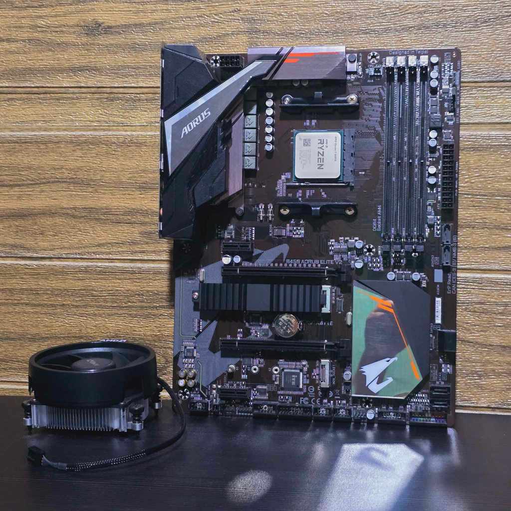 CPU AMD RYZEN 5 5600X 6C/12T + GIGABYTE B450 AORUS ELITE (AM4) (ATX) มือ2 ใช้งานปกติ | Shopee ...