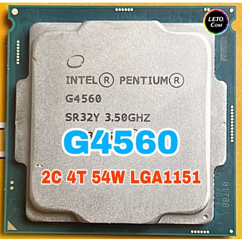 ซีพียู CPU Intel G4560 3.5GHz 2คอ4เทรด LGA 1151 ฟรีซิลิโคน1ซอง G 4560 ...
