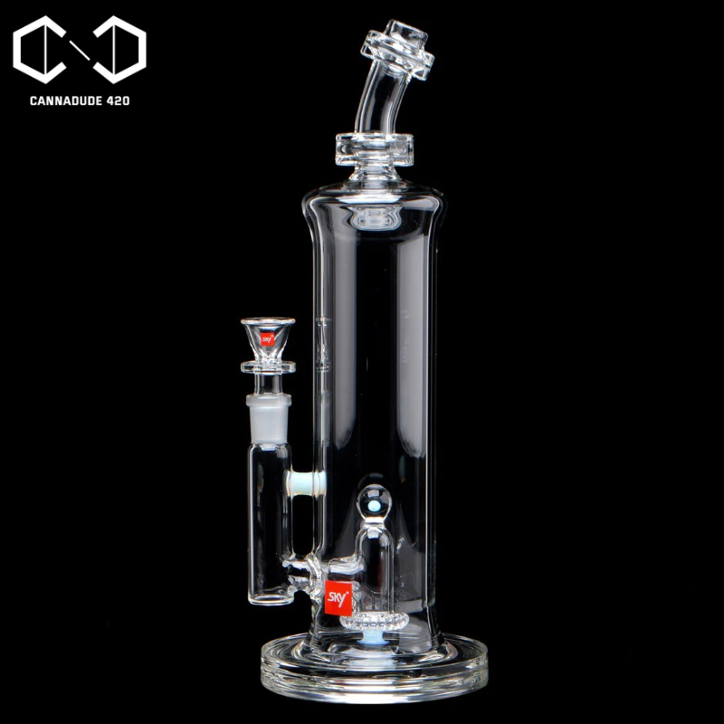 Sky Glass Inc - The Eclipse Bubbler Dab Rig 14mm Single Hole Bowl (Clear) แจกันแก้ว บ้องแก้ว ...