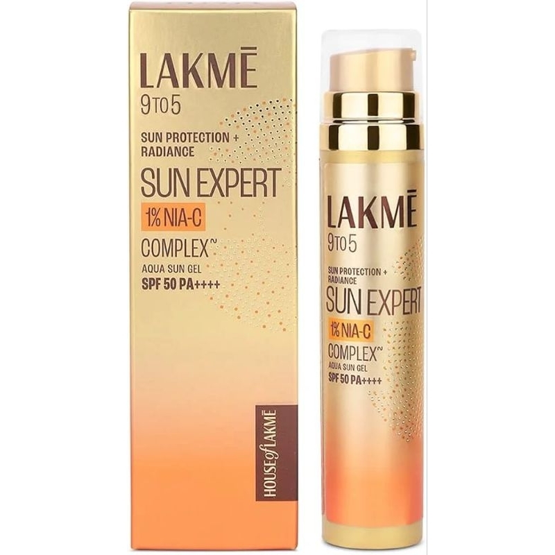 LAKME 9TO5 SUN EXPERT 1%NIA-C COMPLEX AQUA SUN GEL SpF 50PA++++ น้ำหนัก ...