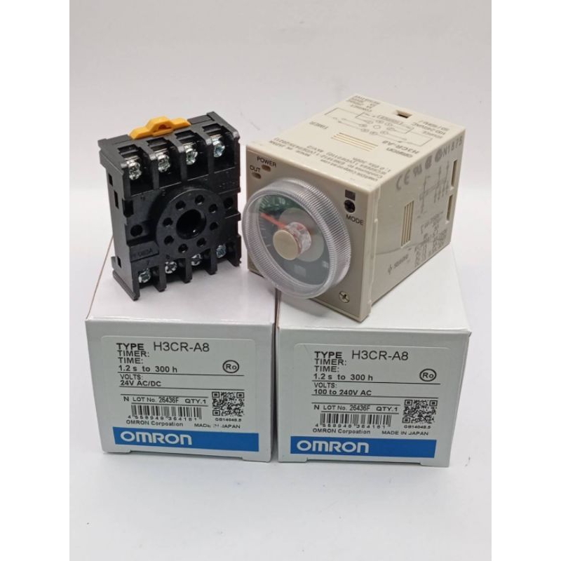 พร้อมส่ง TIMER ไทม์เมอร์ H3CR-A8 OMRON 24v 220v + แถมขา ซ็อกเก็ต ออกบิล ...