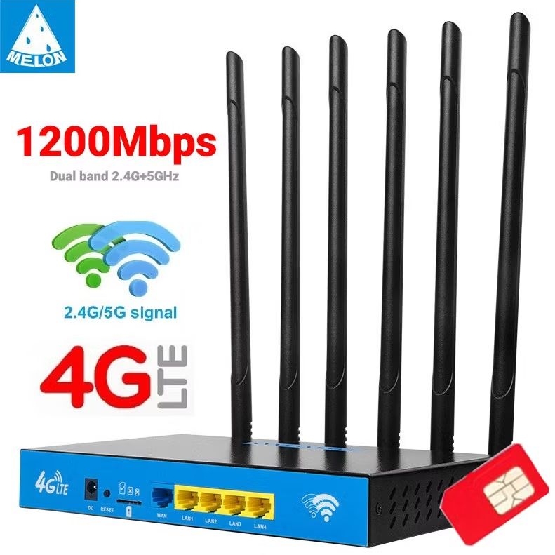 1200Mbps 4G เราเตอร์ 6 เสา 6X High Gain Antennas High-Performance Industrial | Shopee Thailand