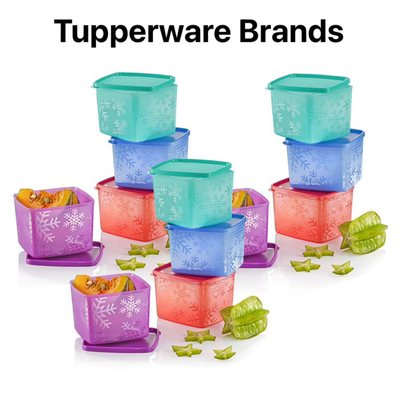 Tupperware รุ่น กล่อง Snowflake Medium Square Round (เลือกขนาด ...