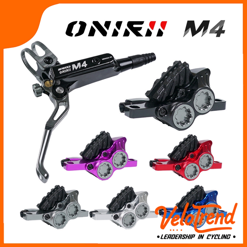 ONIRII M4 4 Piston Hydraulic Disc Brake Bicycle Brake MTB | Shopee Thailand