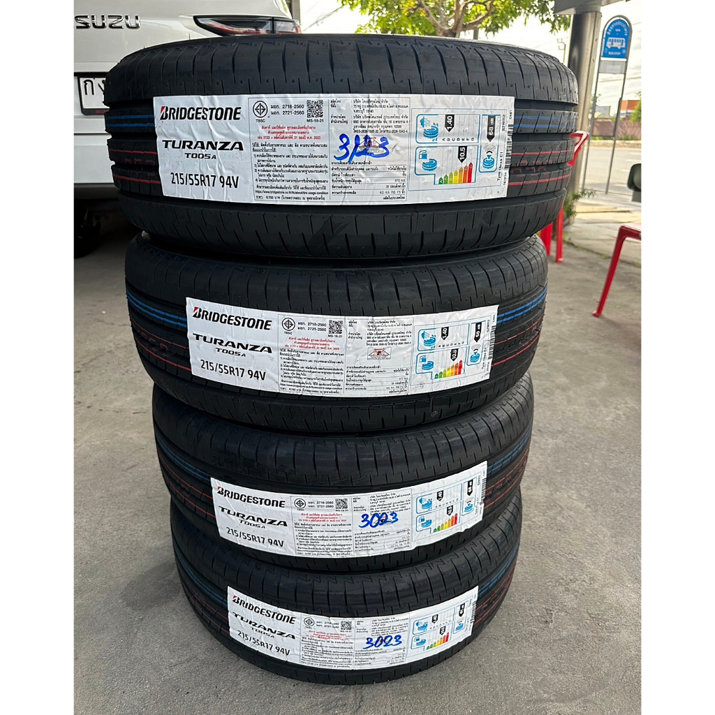🔴 ยาง "#บริดจสโตน" Bridgestone Turanza T005A 215/55R17 *** ยางใหม่ ปี 23 *** | Shopee Thailand