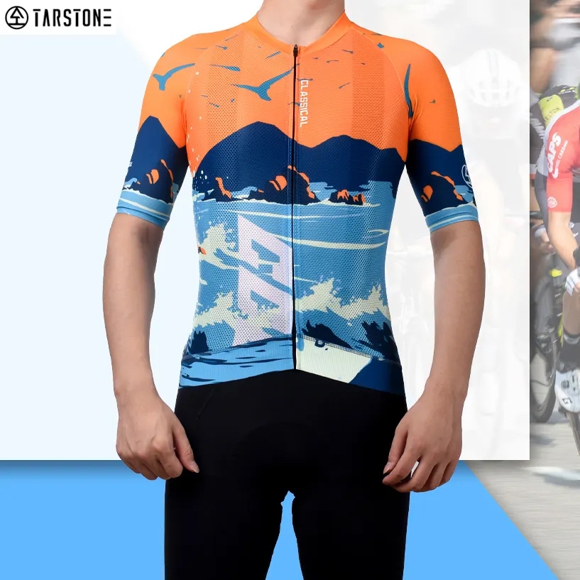เสื้อจักรยาน CCC Tarstone Jersey สี Blue and Orange | Shopee Thailand