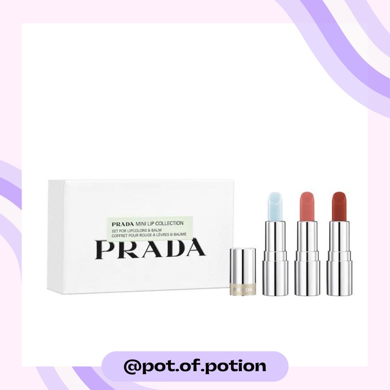 พร้อมส่ง Prada — Mini Moisturizing Lip Balm Set | Shopee Thailand