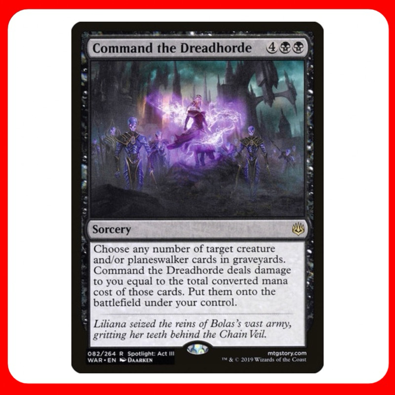 [MTG] Command the Dreadhorde [WAR] [BLACK] [RARE] [NORMAL] [ENG] (การ์ด ...