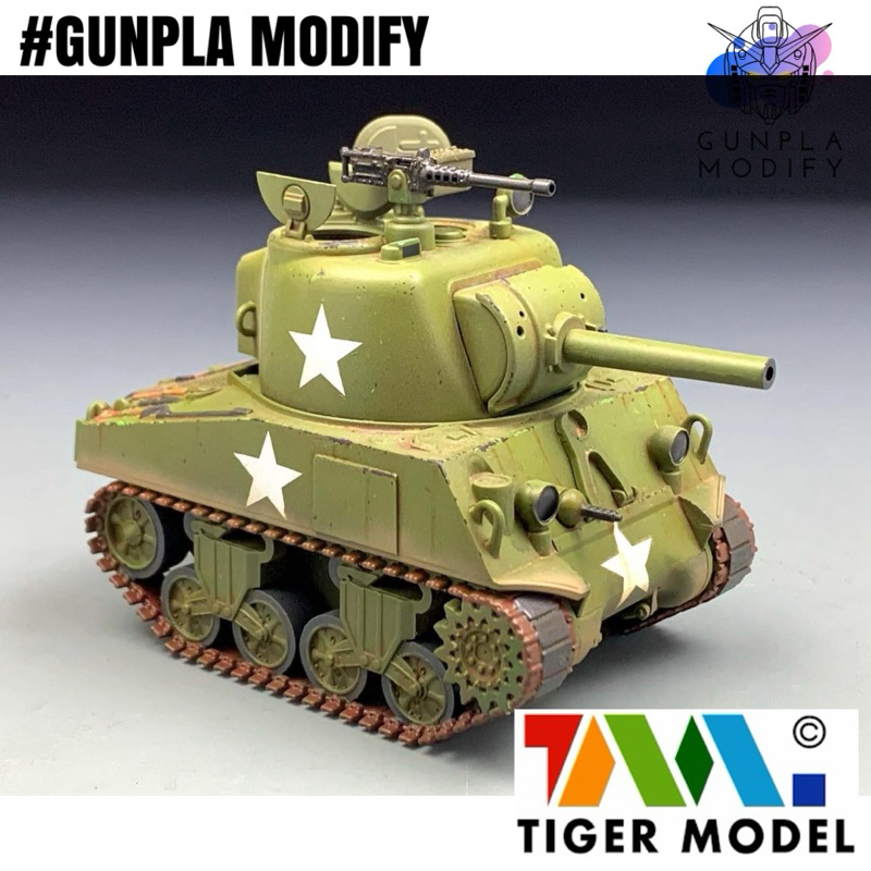 TIGER MODEL Cute Tank Series M4A3 75mm Tank โมเดลรถถังไข่ | Shopee Thailand