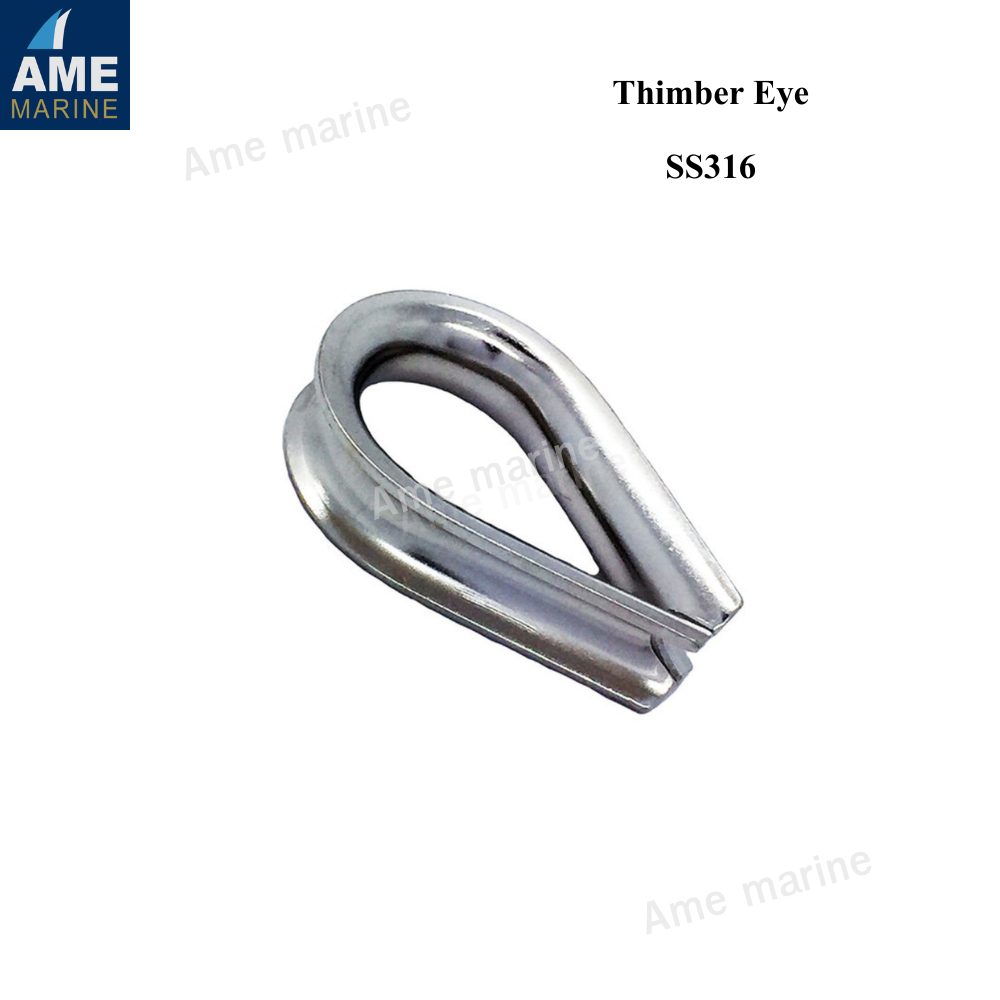 Thimber Eye Stainless steel SS316 14mm-24mm ห่วงหัวใจ เกรดมารีน สแตนเลสเกรด 316 ไม่เป็นสนิม ทน ...