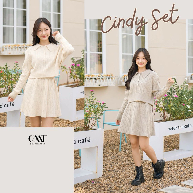 Coatmatter - Cindy SET ชุดเซ็ทไหมพรม | Shopee Thailand