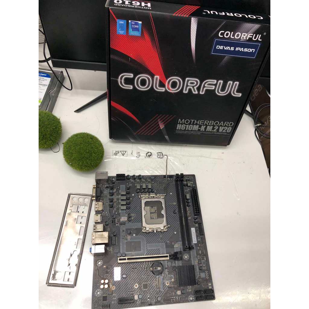 MAINBOARD COLORFUL H610M-K M.2 V20 (SOCKET LGA 1700) ใช้งานได้ มีกล่อง ...