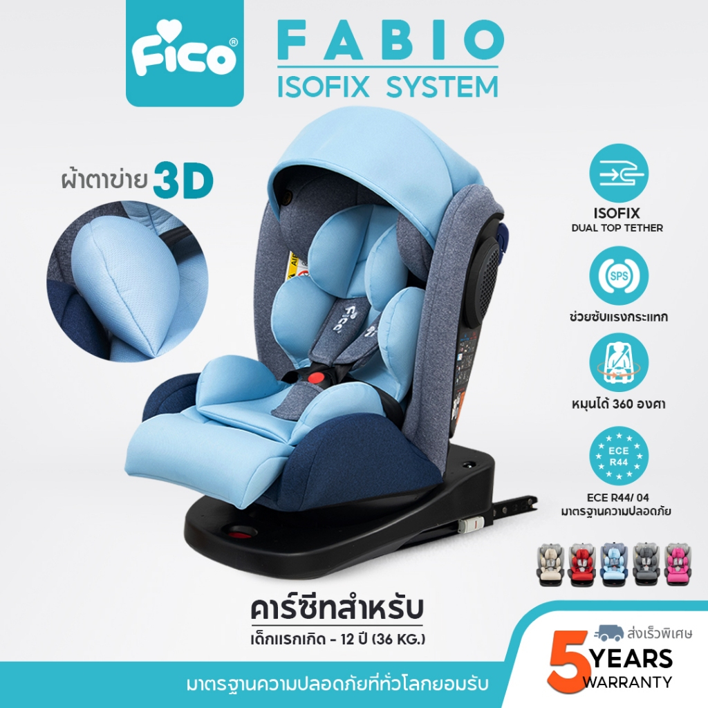 ใหม่ล่าสุด !!! Fico คาร์ซีท รุ่น CC06 หมุนได้ 360 องศา สำหรับเด็กแรก ...