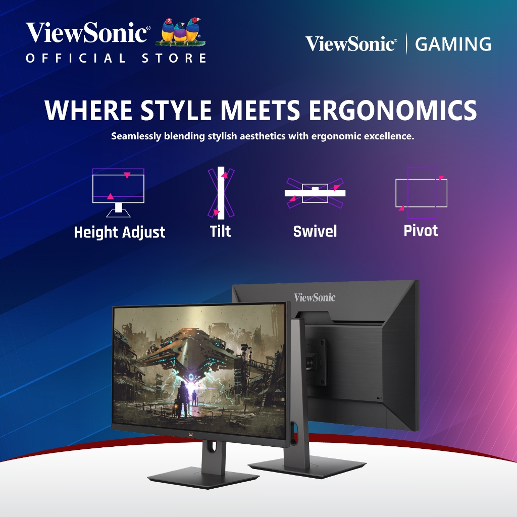Viewsonic Gaming Monitor VX2758A 2K PRO 2 / 27” / 2K QHD / 185 Hz / 1 ...